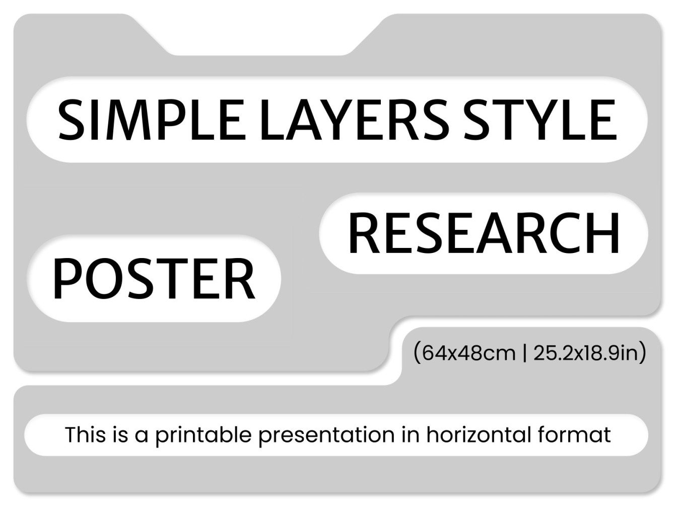 Simple Layers Style Research Poster | Google Slides & PPT