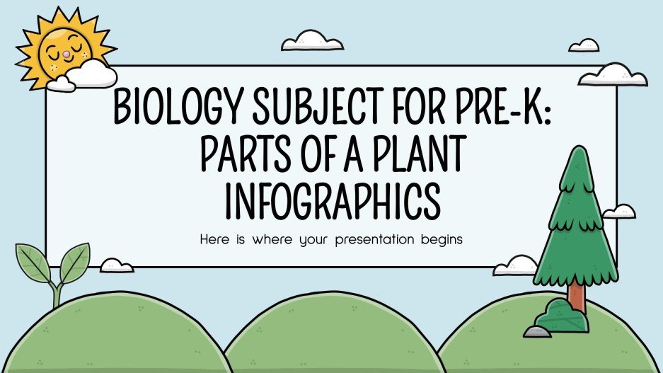 Biology Subject for Pre-K: Parts of a Plant Infographics