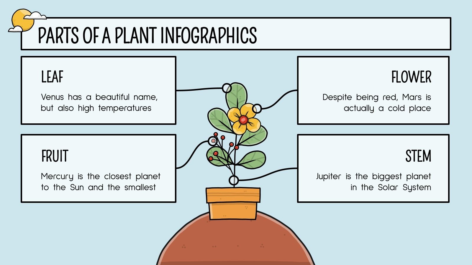 Biology Subject for Pre-K: Parts of a Plant Infographics