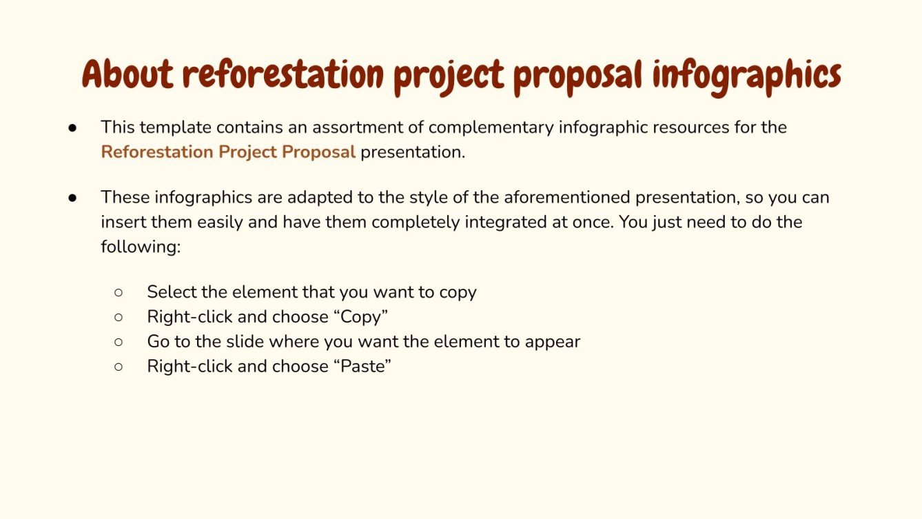 Reforestation Project Proposal Infographics
