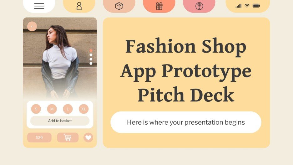 Fashion Shop App Prototype Pitch Deck | Google Slides & PPT