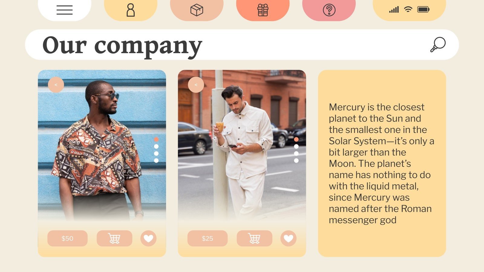 Fashion Shop App Prototype Pitch Deck | Google Slides & PPT