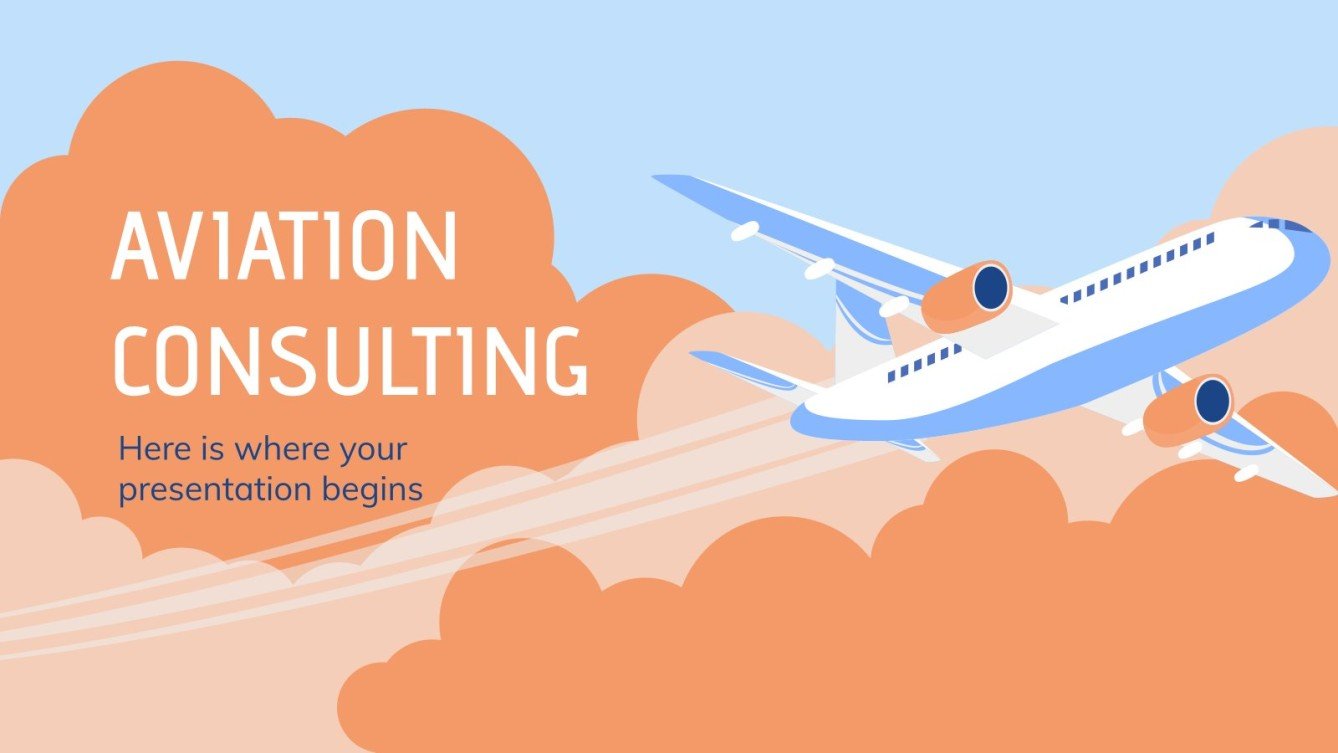 Free templates about airplanes for Google Slides and PowerPoint