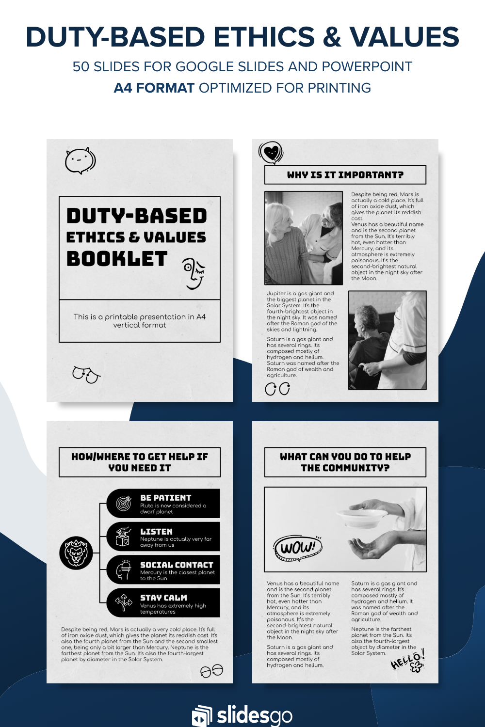 Duty-based Ethics & Values Booklet | Google Slides & PPT