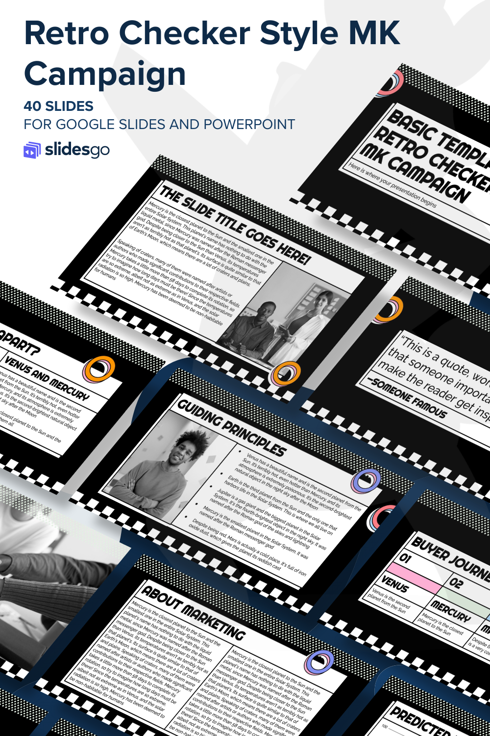 Retro Checker Style MK Campaign | Google Slides & PPT