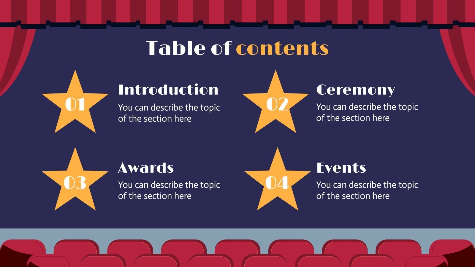 Movie Awards Ceremony | Google Slides and PowerPoint Template