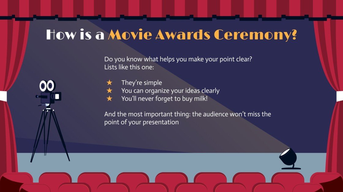 Movie Awards Ceremony | Google Slides and PowerPoint Template