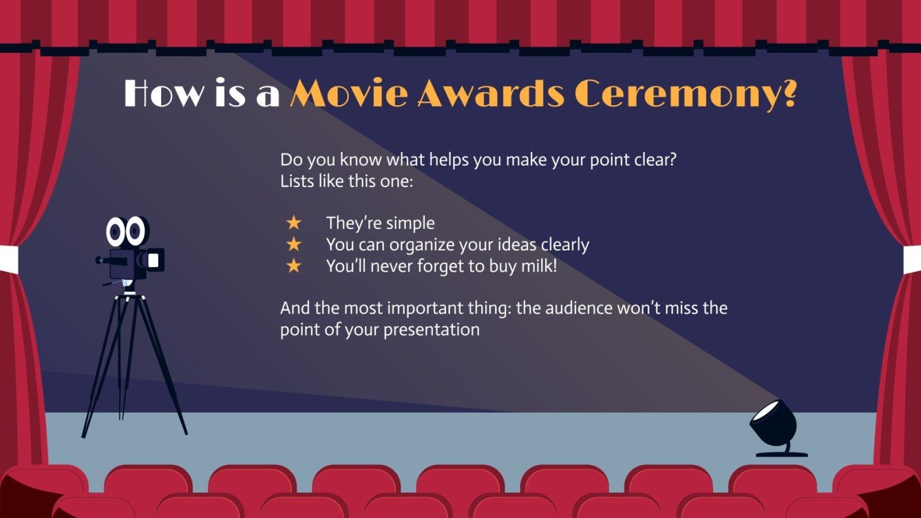 Movie Awards Ceremony | Google Slides and PowerPoint Template