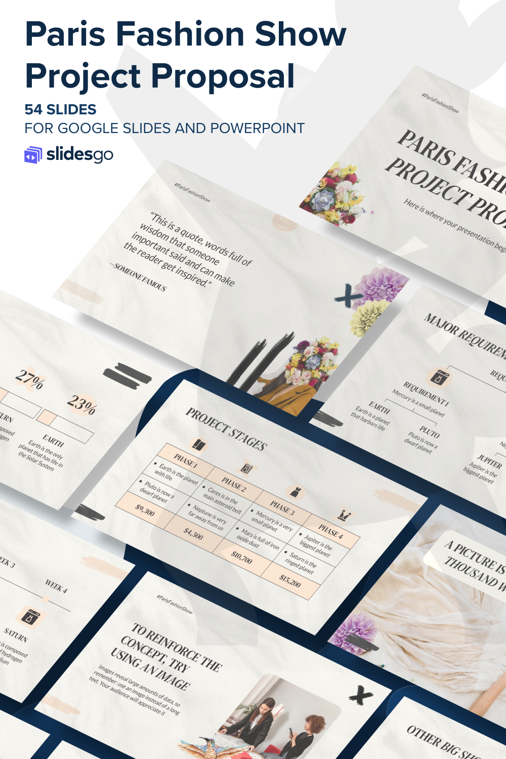 Paris Fashion Show Project Proposal | Google Slides & PPT