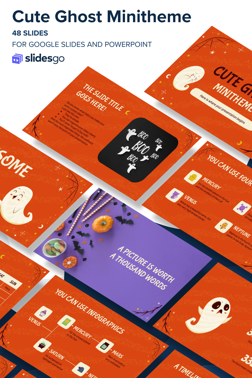 Cute Ghost Minitheme | Google Slides & PowerPoint template