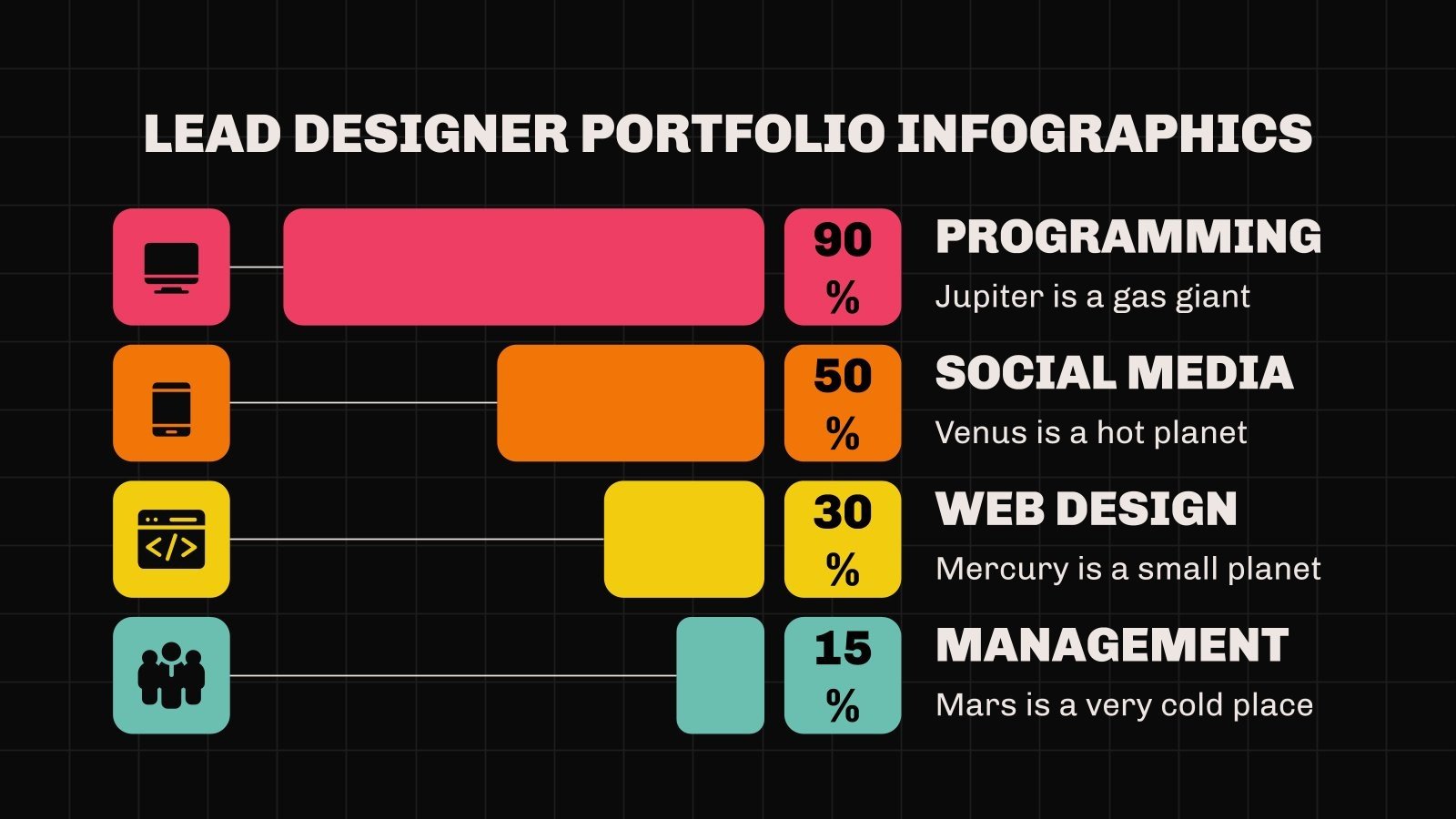 Lead Designer Portfolio Infographics | Google Slides & PPT