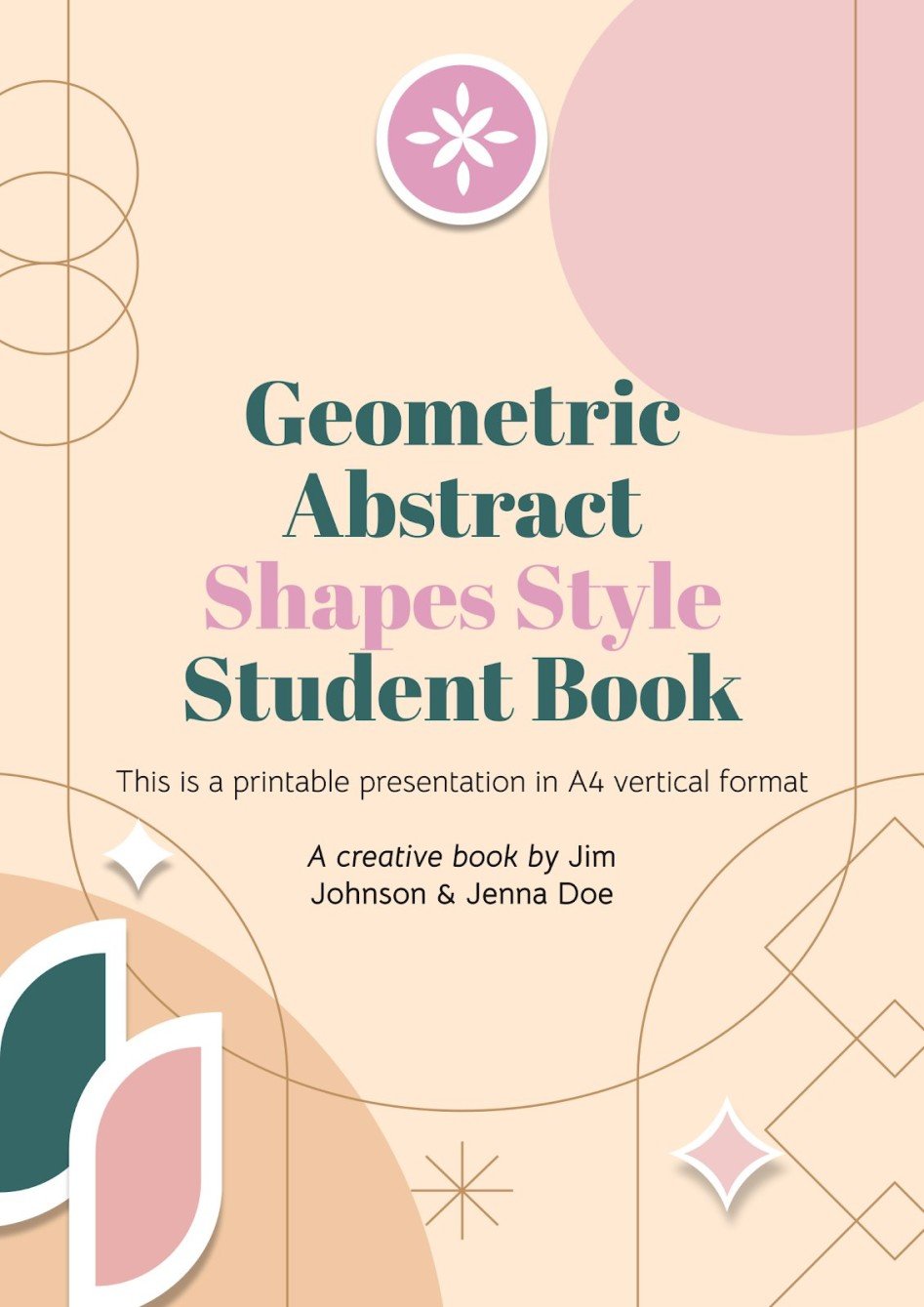 Geometric Abstract Shapes Style Student Book