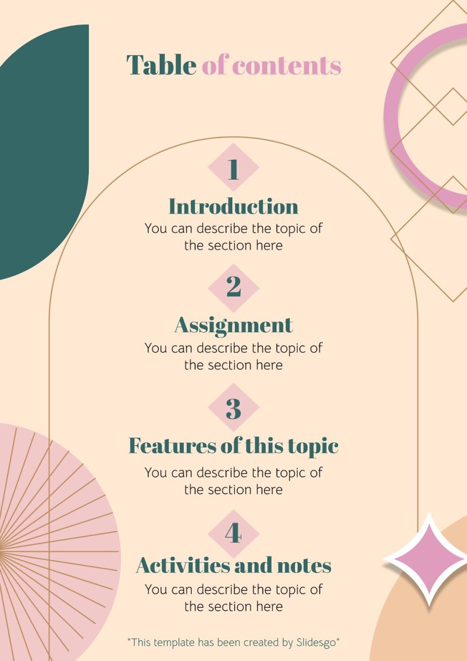 Geometric Abstract Shapes Style Student Book