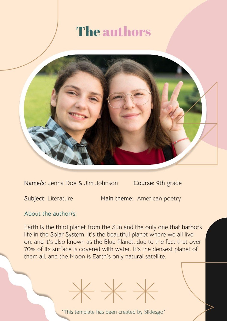 Geometric Abstract Shapes Style Student Book