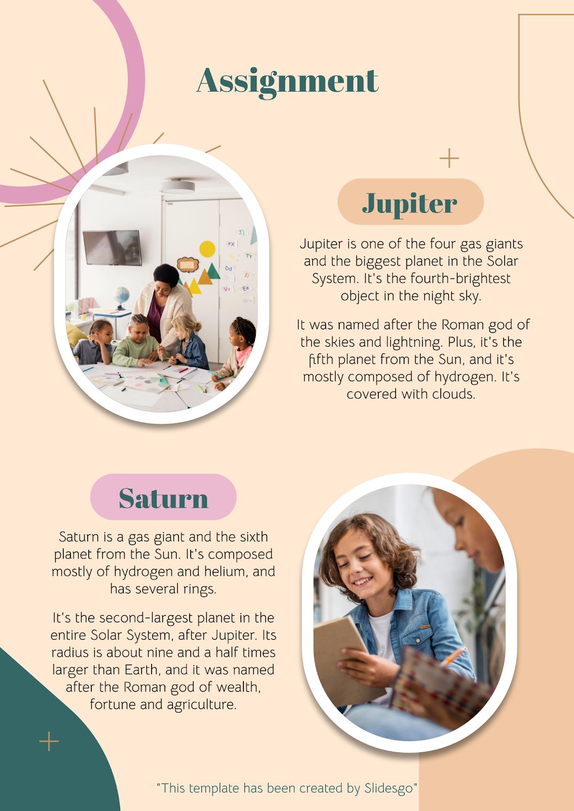 Geometric Abstract Shapes Style Student Book