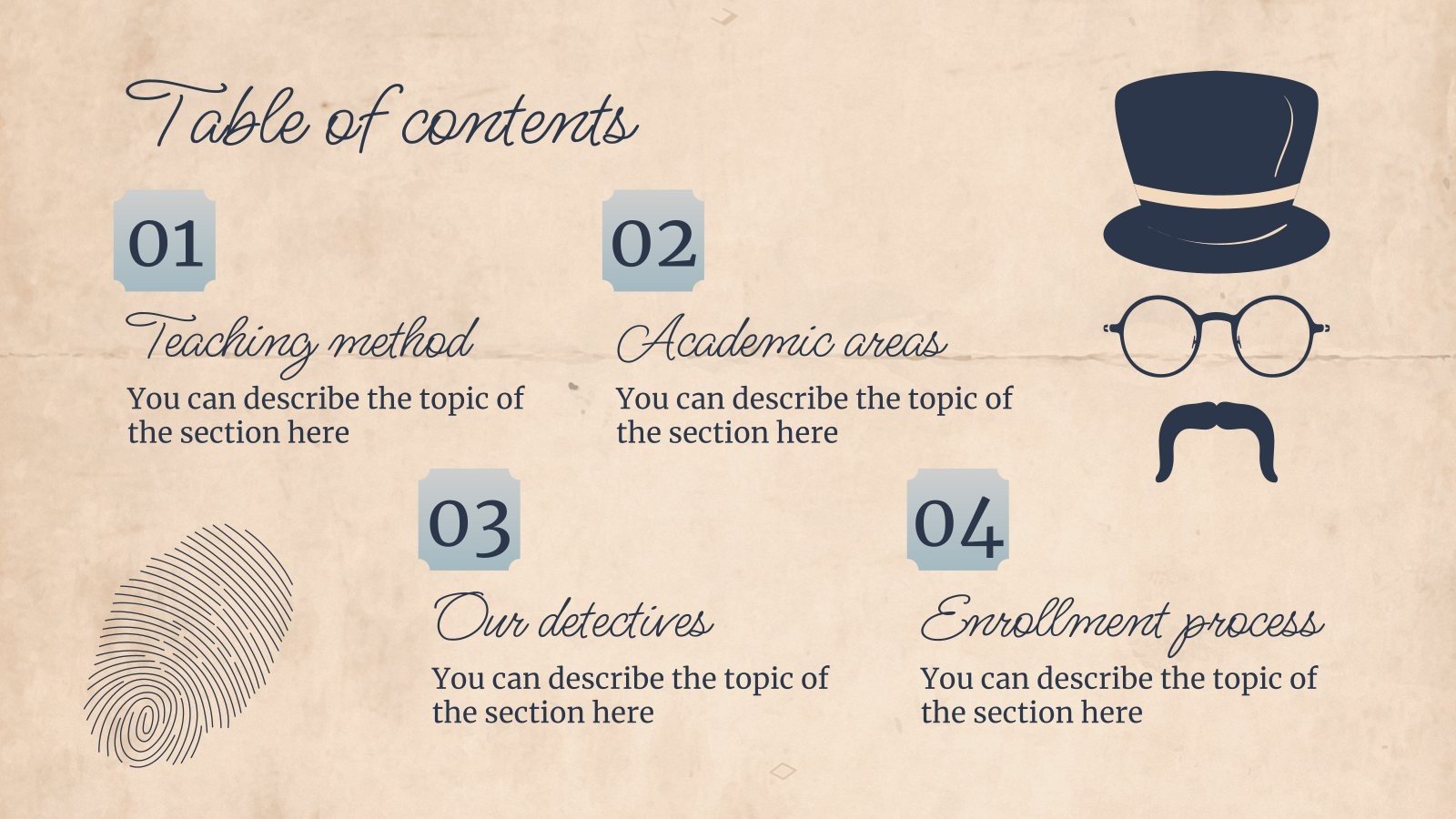 Academia de detectives | Google Slides y PowerPoint