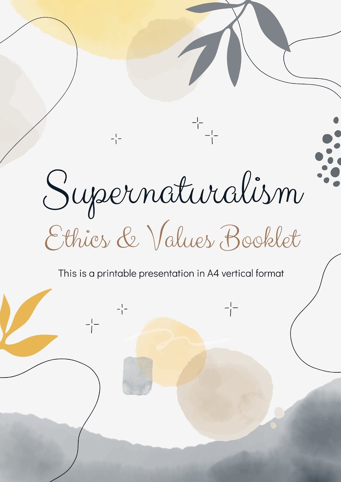 Supernaturalism - Ethics & Values Booklet