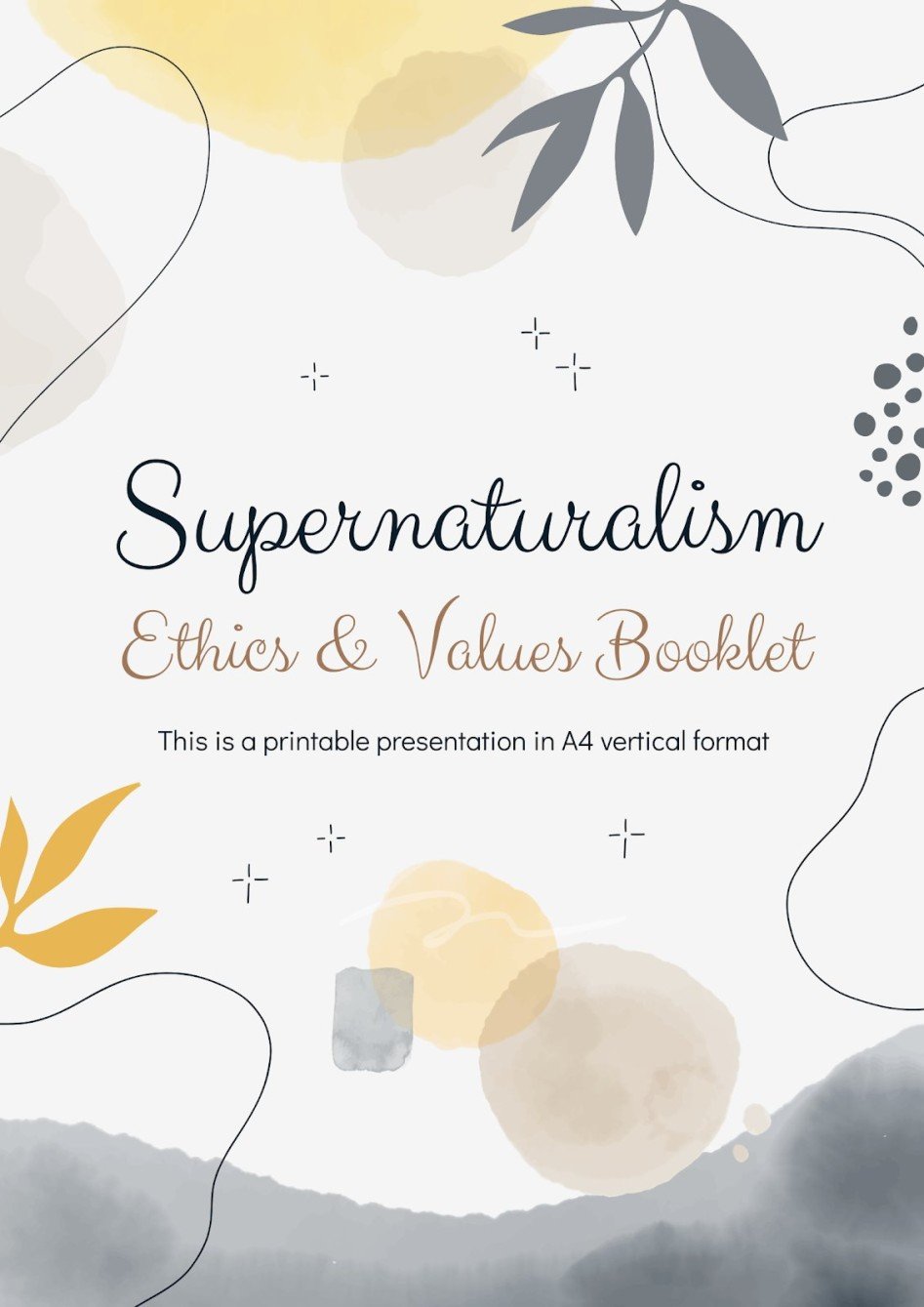 Supernaturalism - Ethics & Values Booklet