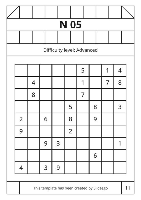 Printable Advanced Number Place Puzzles Sheets