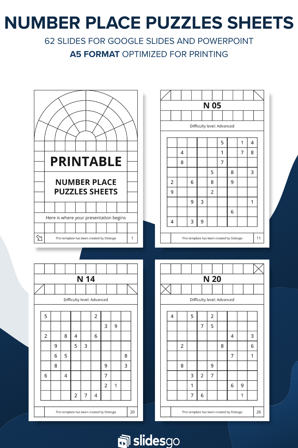 Printable Advanced Number Place Puzzles Sheets