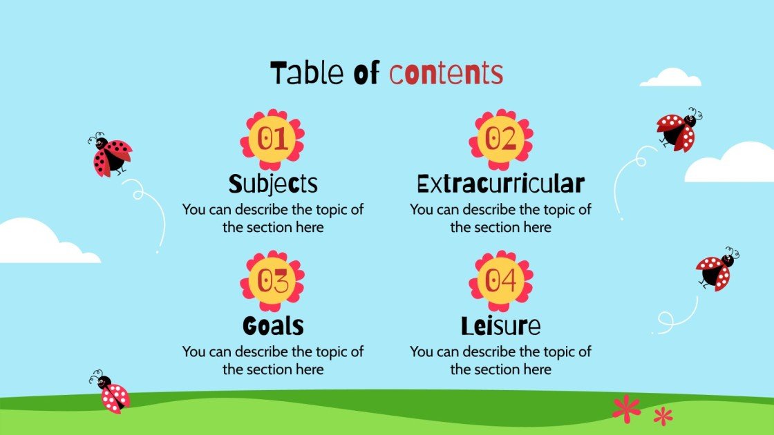 Ladybug Weekly Planner for Pre-K | Google Slides & PPT