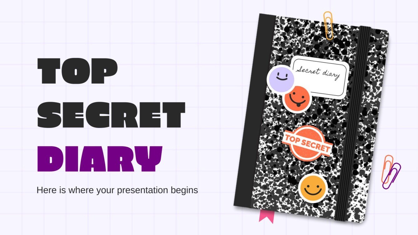 Free Google Slides & PowerPoint templates for a diary