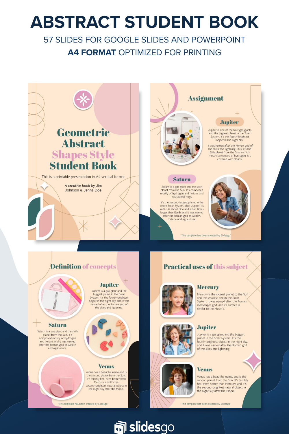 Geometric Abstract Shapes Style Student Book