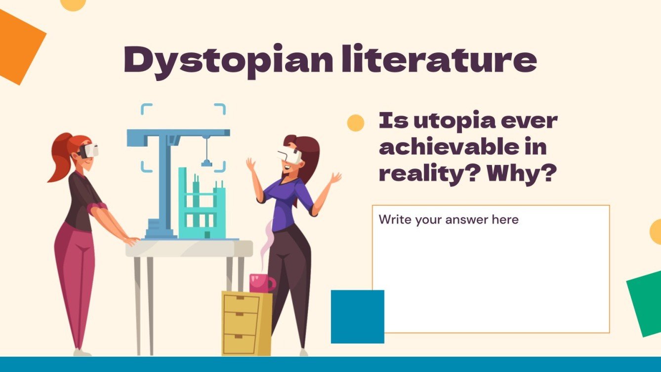 Dystopia and Utopia Class Activities for High School