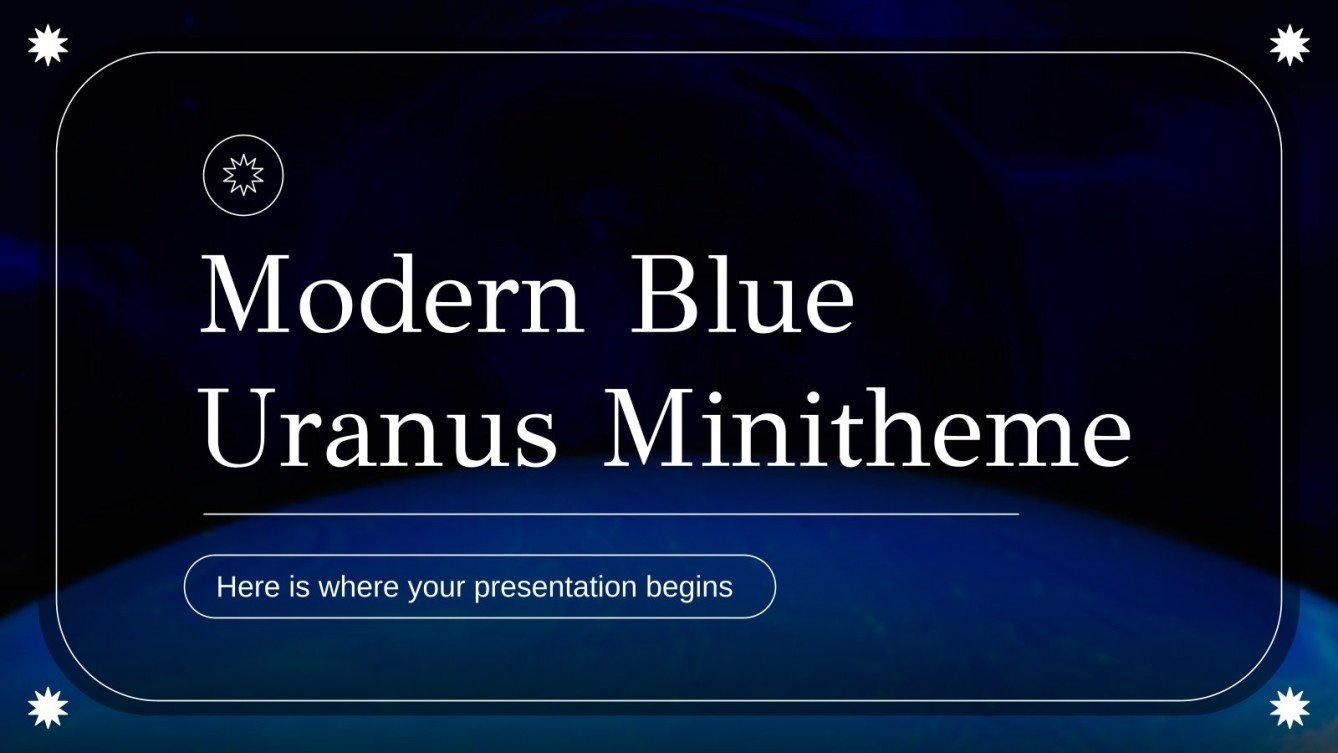 Modern Blue Uranus Minitheme | Google Slides & PowerPoint