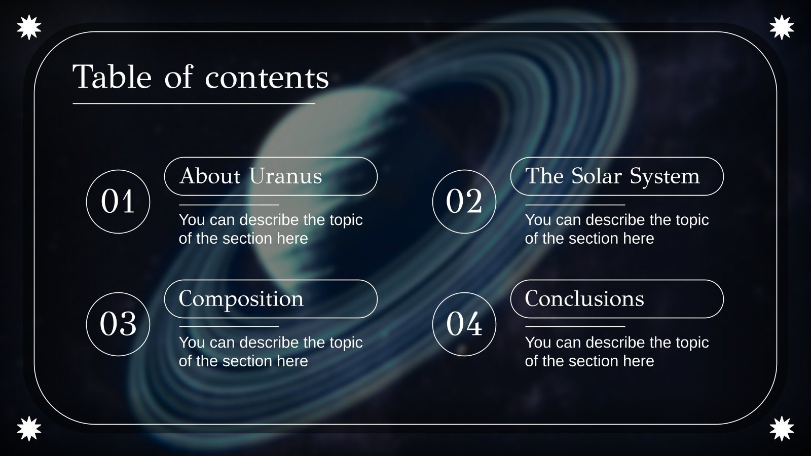 Modern Blue Uranus Minitheme | Google Slides & PowerPoint