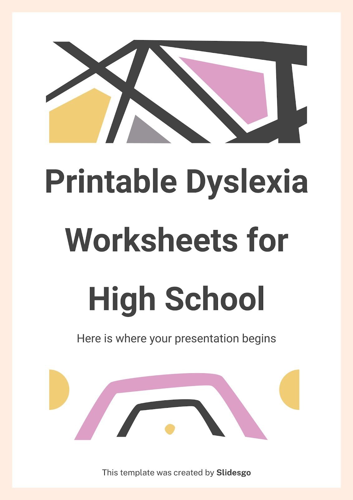 Printable Dyslexia Worksheets for High School | Google Slides