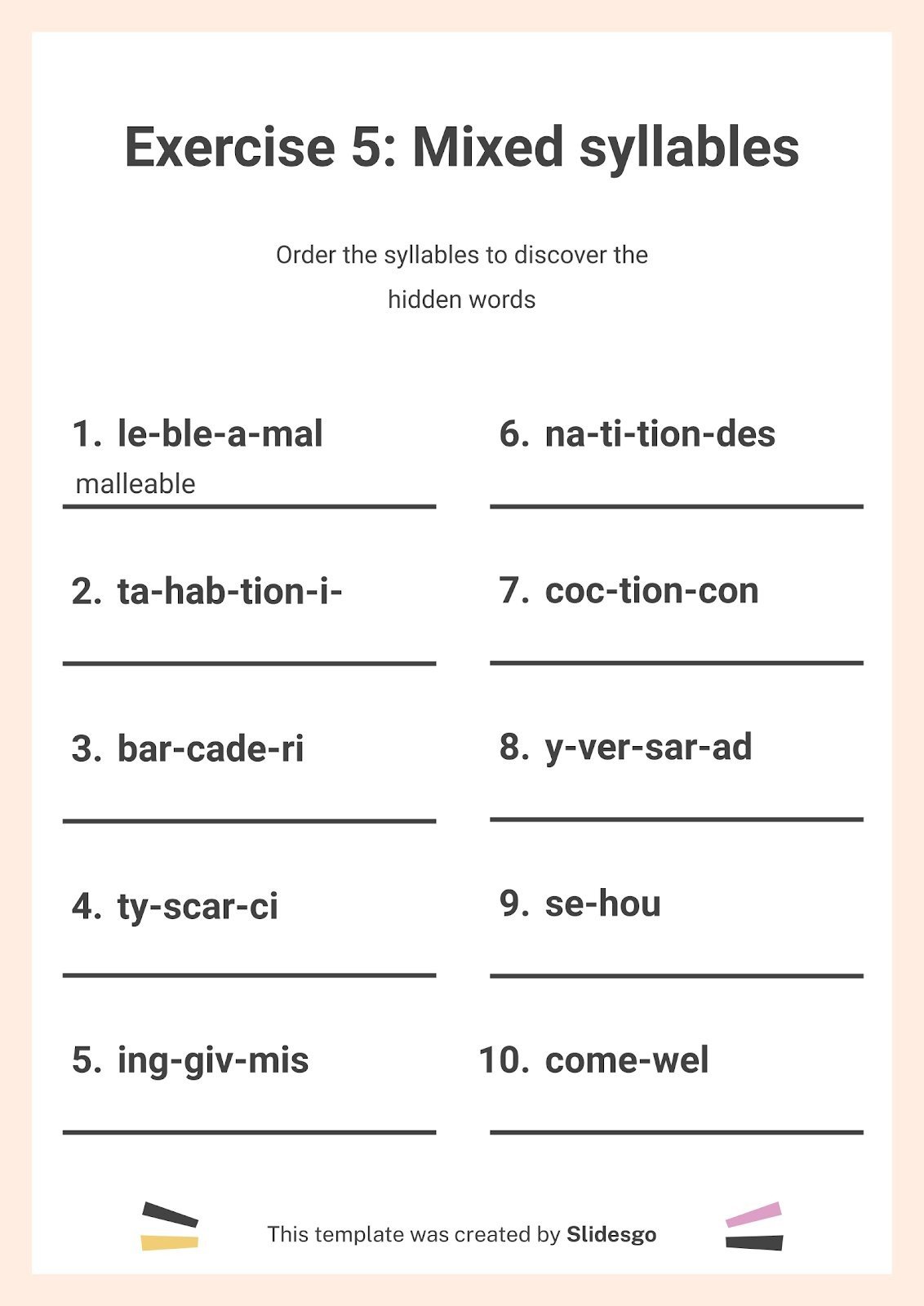 Printable Dyslexia Worksheets for High School | Google Slides