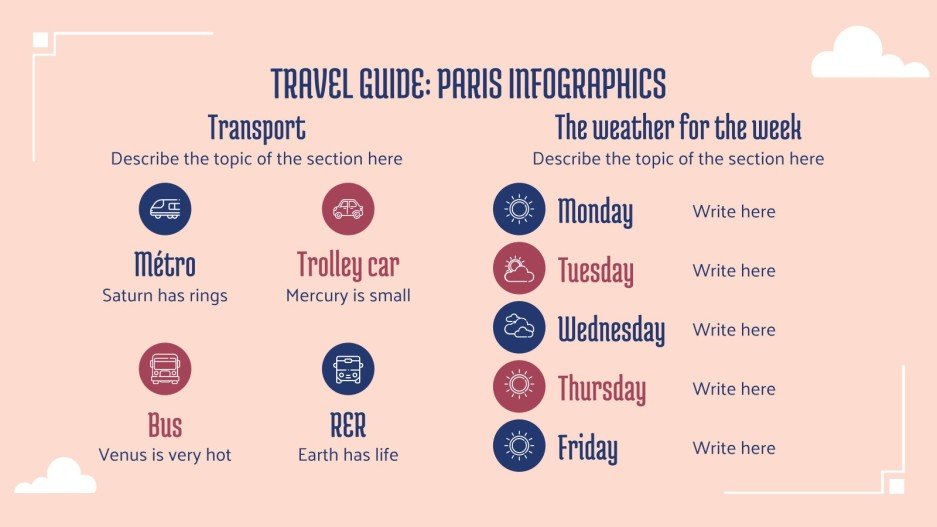 Travel Guide: Paris Infographics | Google Slides & PPT