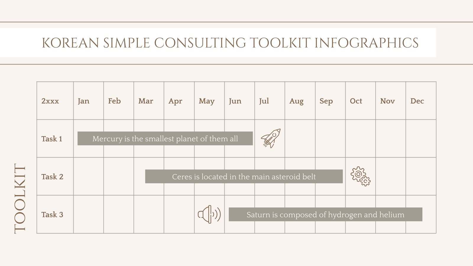 Korean Simple Style Consulting Toolkit Infographics