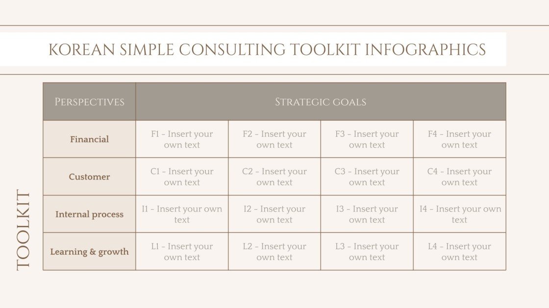 Korean Simple Style Consulting Toolkit Infographics