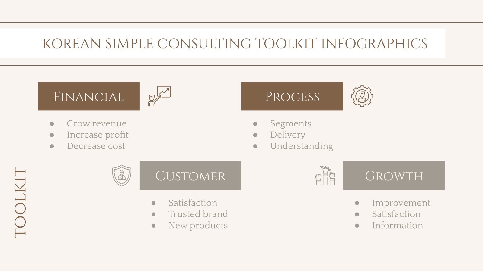 Korean Simple Style Consulting Toolkit Infographics