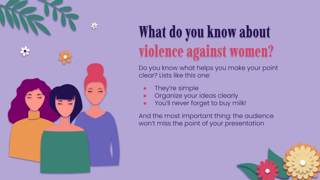 Violence Against Women Awareness Day | Google Slides