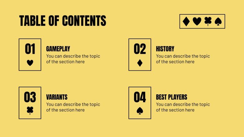 Poker Style Minitheme | Google Slides & PowerPoint template