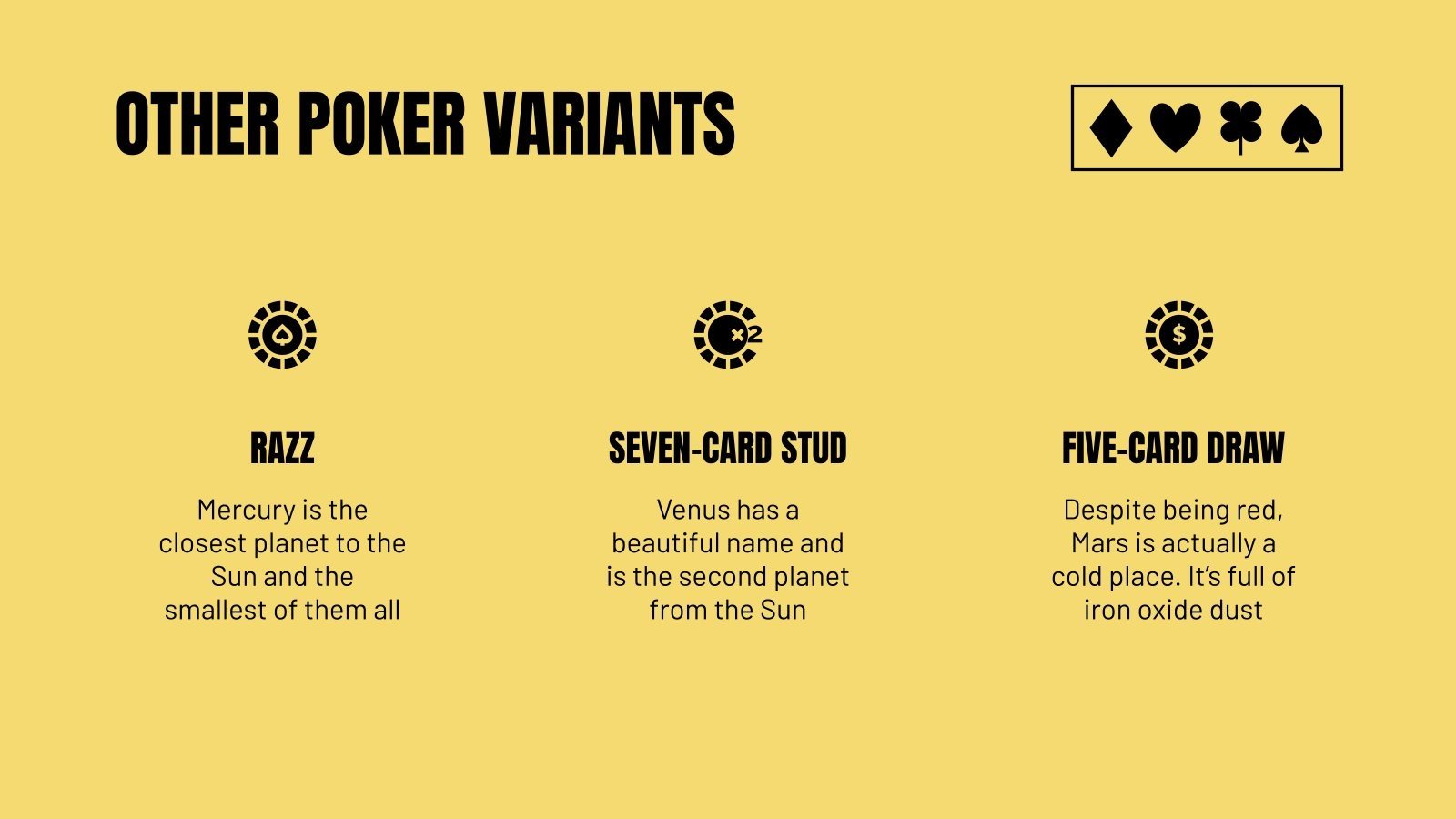 Poker Style Minitheme | Google Slides & PowerPoint template