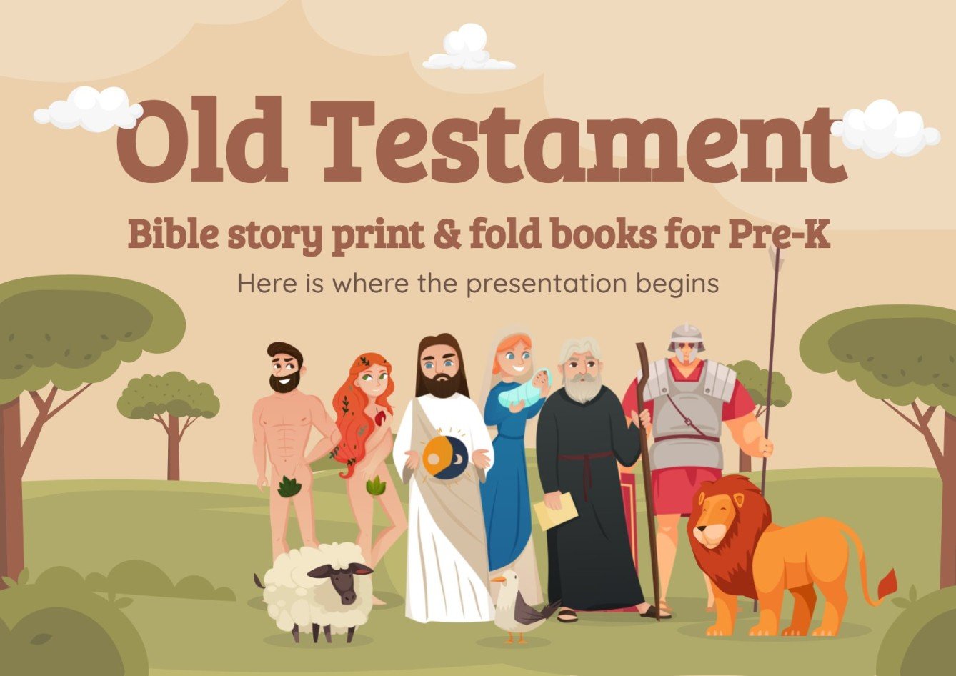 Old Testament Bible Story Print for Pre-K | Google Slides