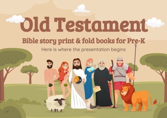 Old Testament Bible Story Print for Pre-K | Google Slides