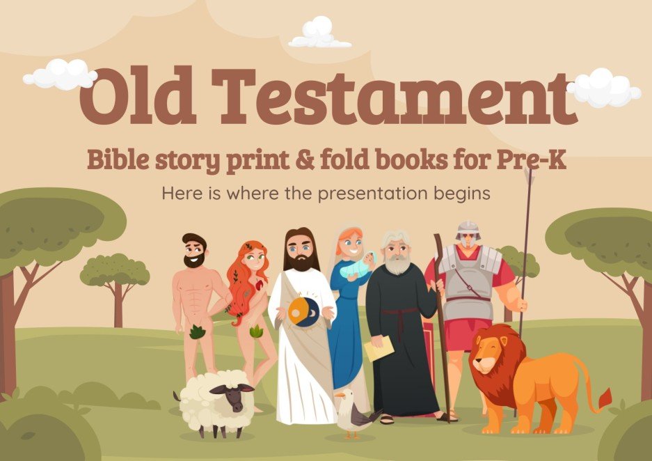 Old Testament Bible Story Print for Pre-K | Google Slides