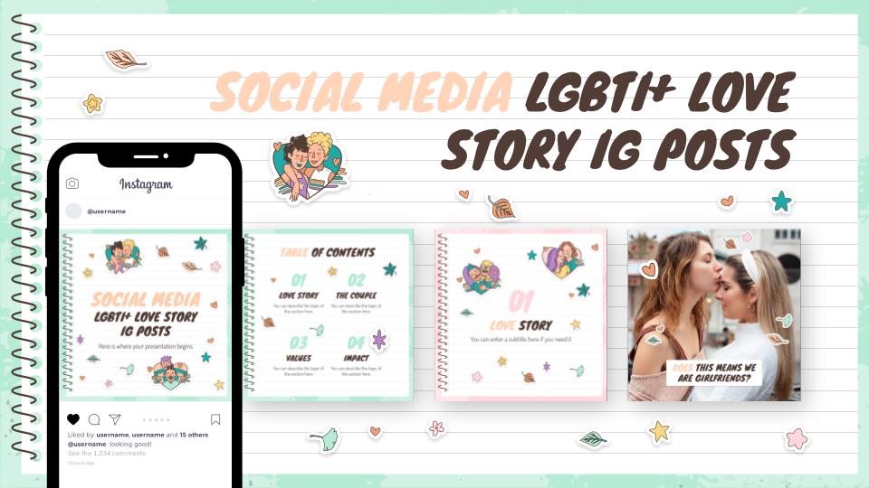 Social Media LGBTI+ IG Posts | Google Slides