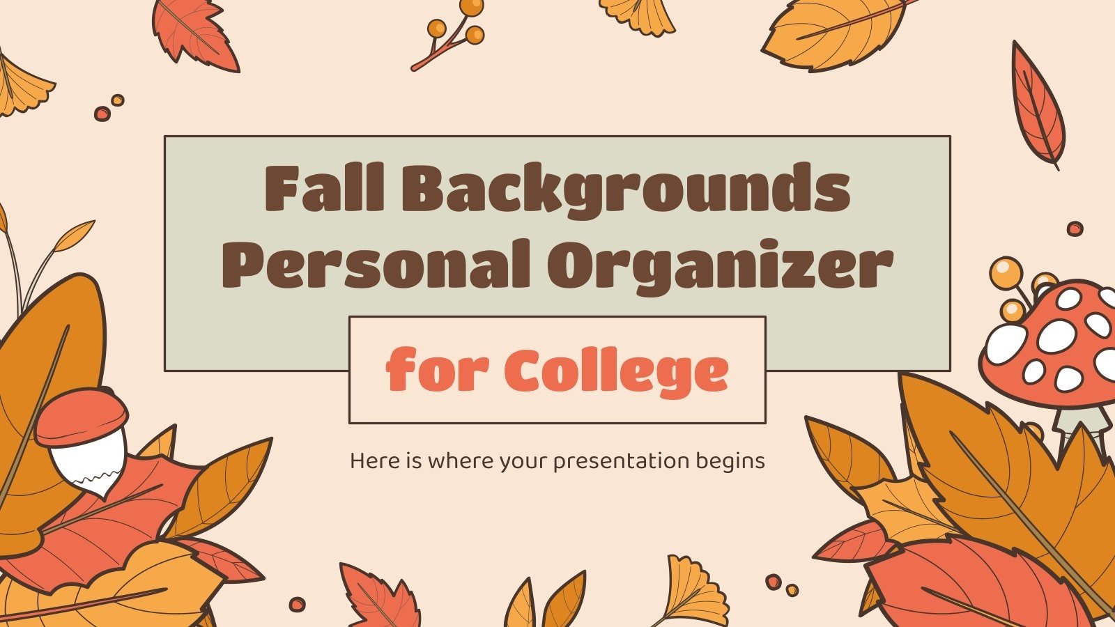 Fall Backgrounds Personal Organizer for College