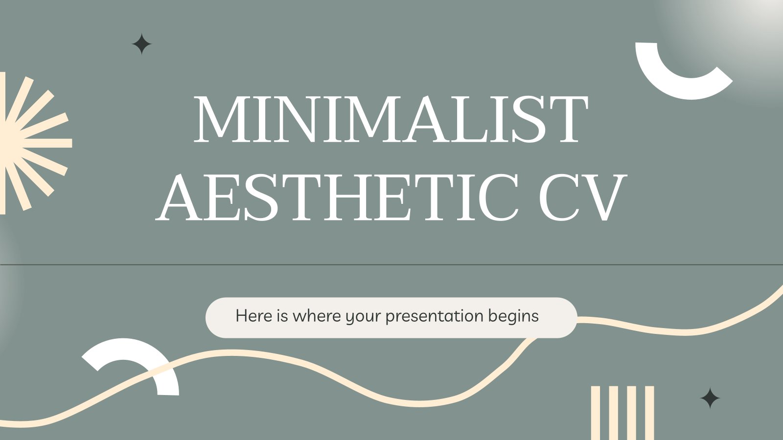 Minimalist Aesthetic CV Google Slides And PowerPoint
