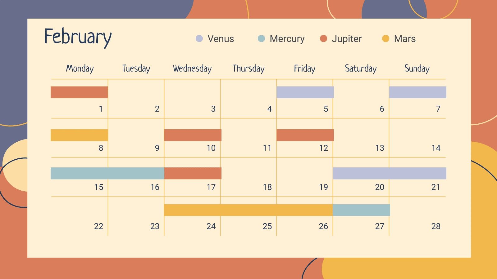 Simple Education Planners & Schedules Google Slides & PPT