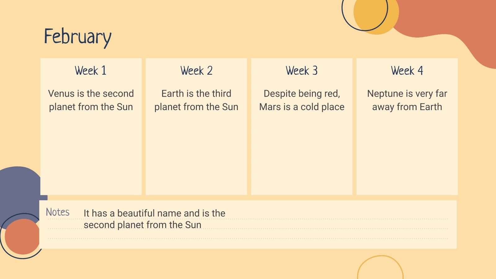 Simple Education Planners & Schedules Google Slides & PPT