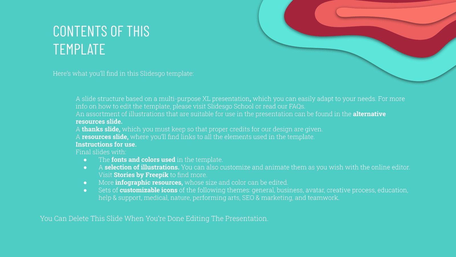 Papercut Waves Google Slides and PowerPoint Template