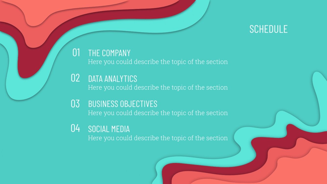 Papercut Waves Google Slides and PowerPoint Template