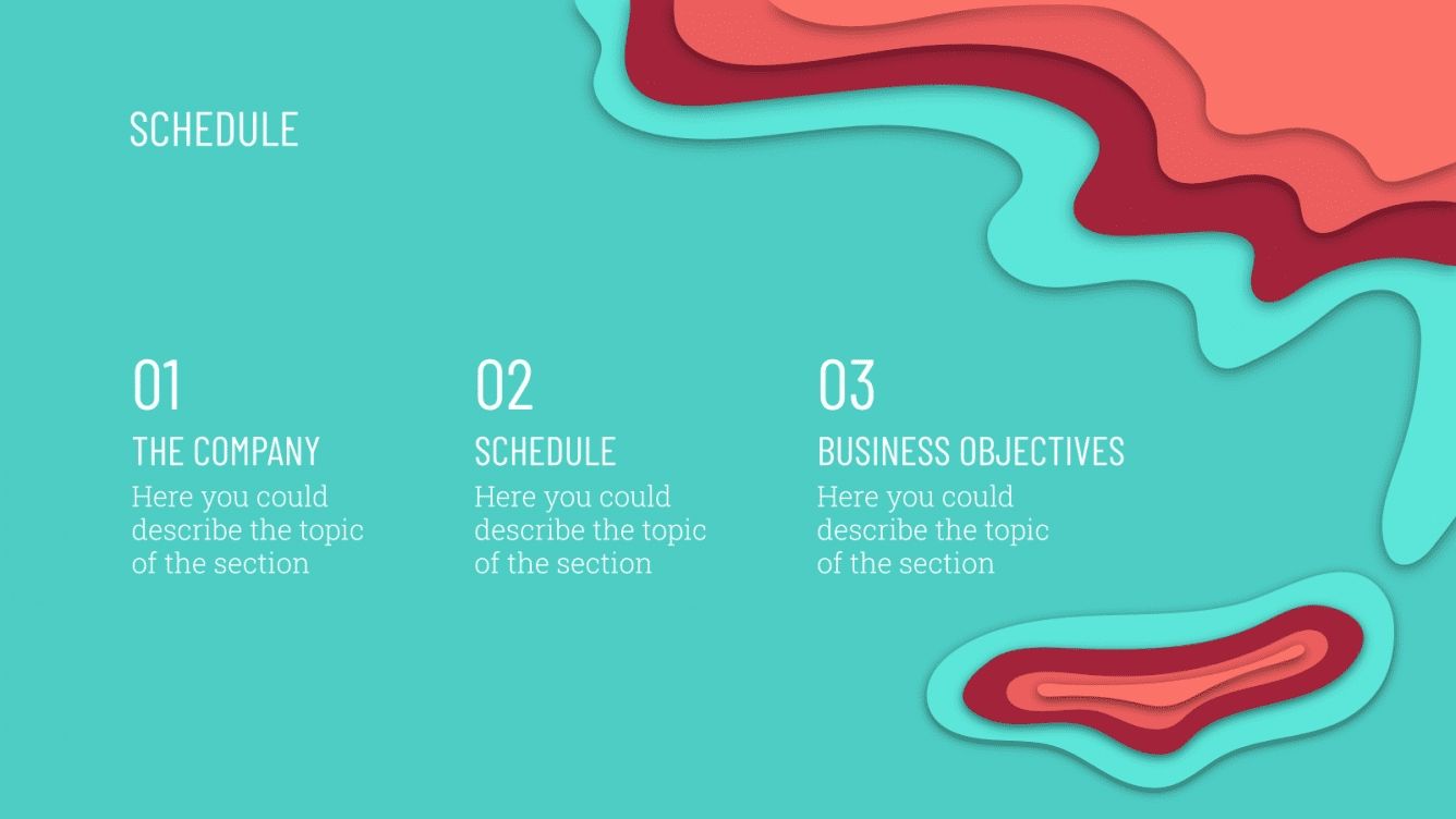 Papercut Waves Google Slides and PowerPoint Template